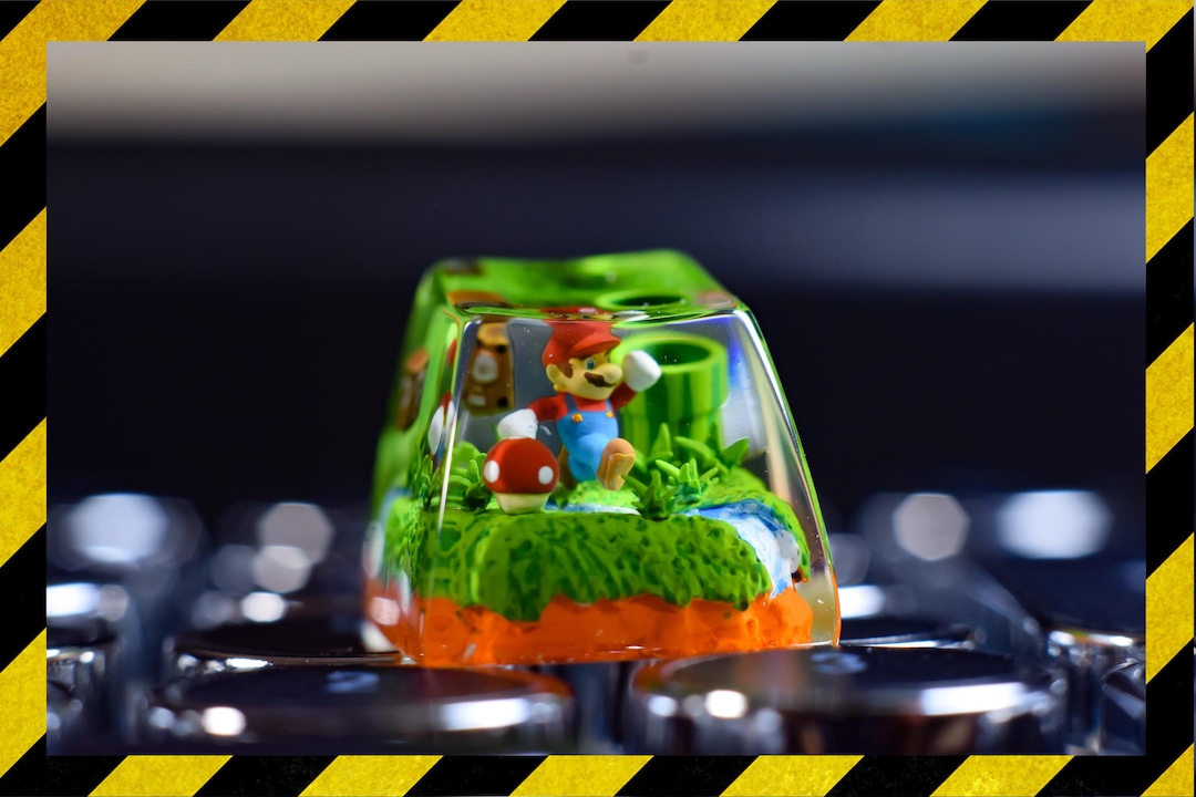 Mario Keycap Resin, Super Mario Game Characters, Yoshi Keycap Custom ...