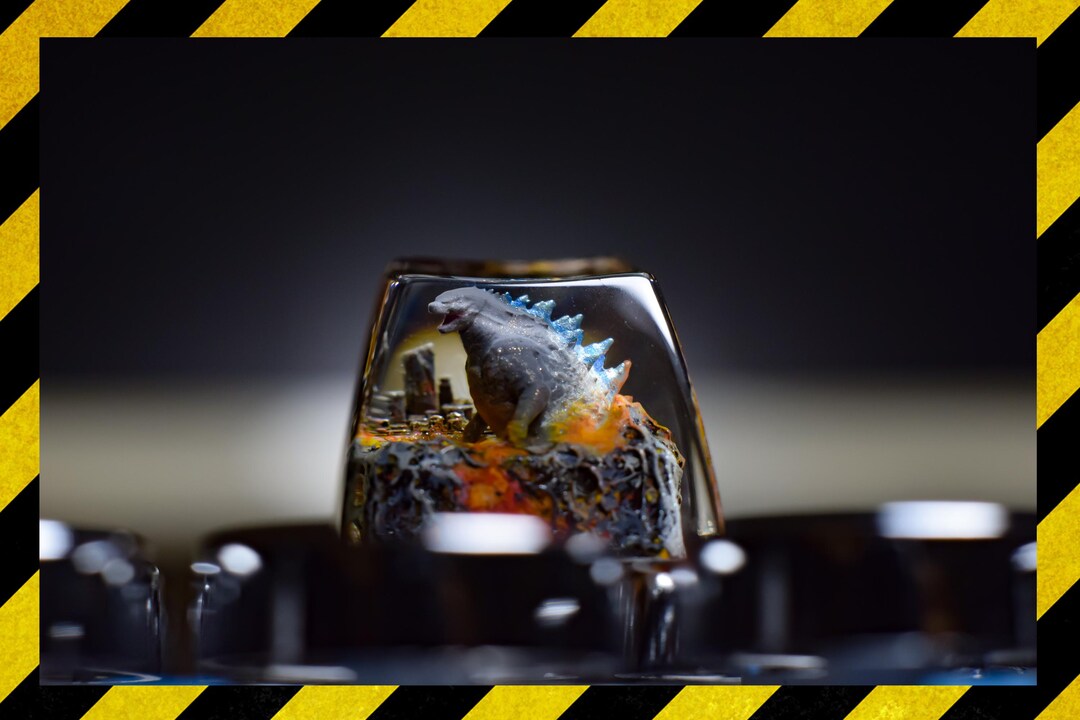 GOD.ZI.LLA Monster Keycap, Monster Keycap Resin, Custom Handmade Keycap ...