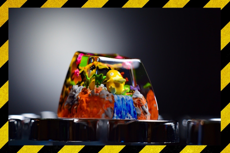 Psy.duck Keycap Resin, Custom Yellow Duck Keycap, Gift for Him ...