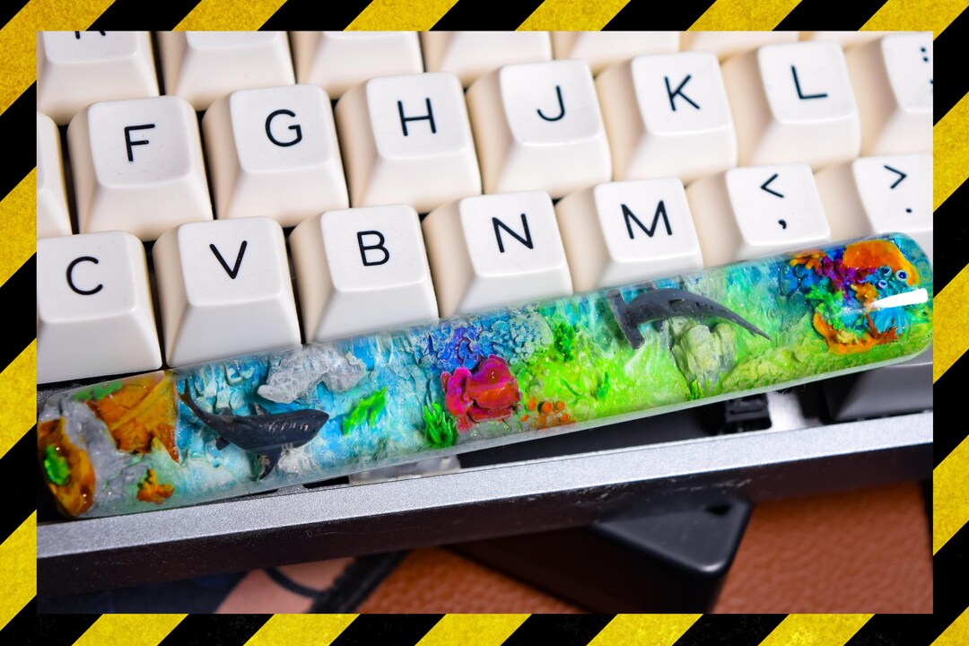 Shark Spacebar Keycap Resin, Great White Shark and Hammerhead Shark ...