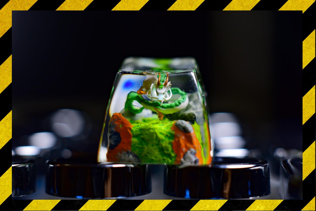 Haku Dragon Keycap Resin, Custom Anime Keycap, Cartoon Character Keycap ...