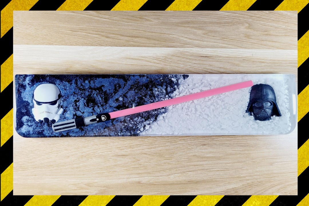 Lightsaber Wrist Rest Resin With Black White Background, Custom Wrist ...