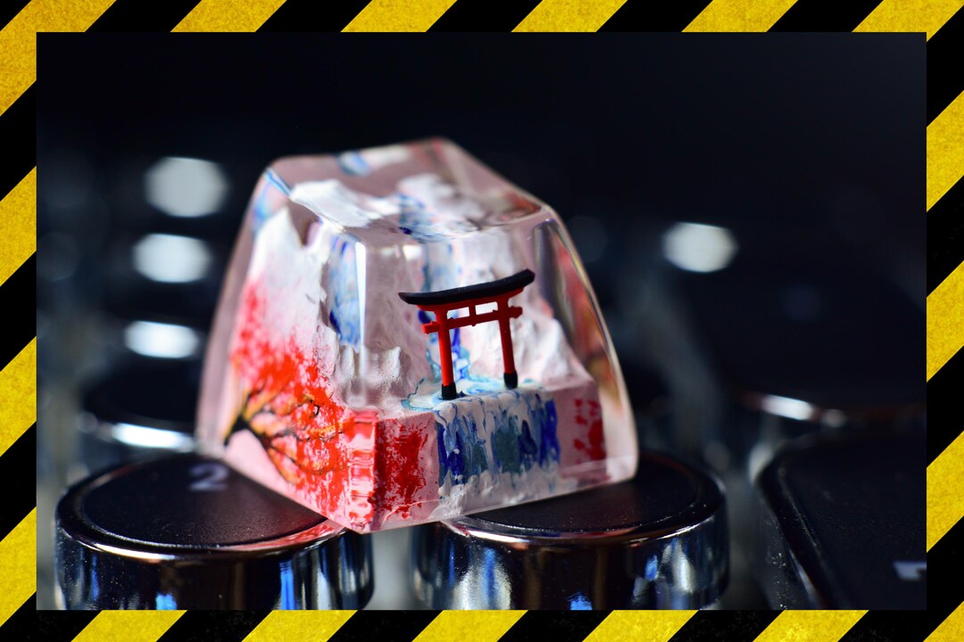 Spring Torii Gate Keycap With Cherry Blossom, Ideal for Nature and ...