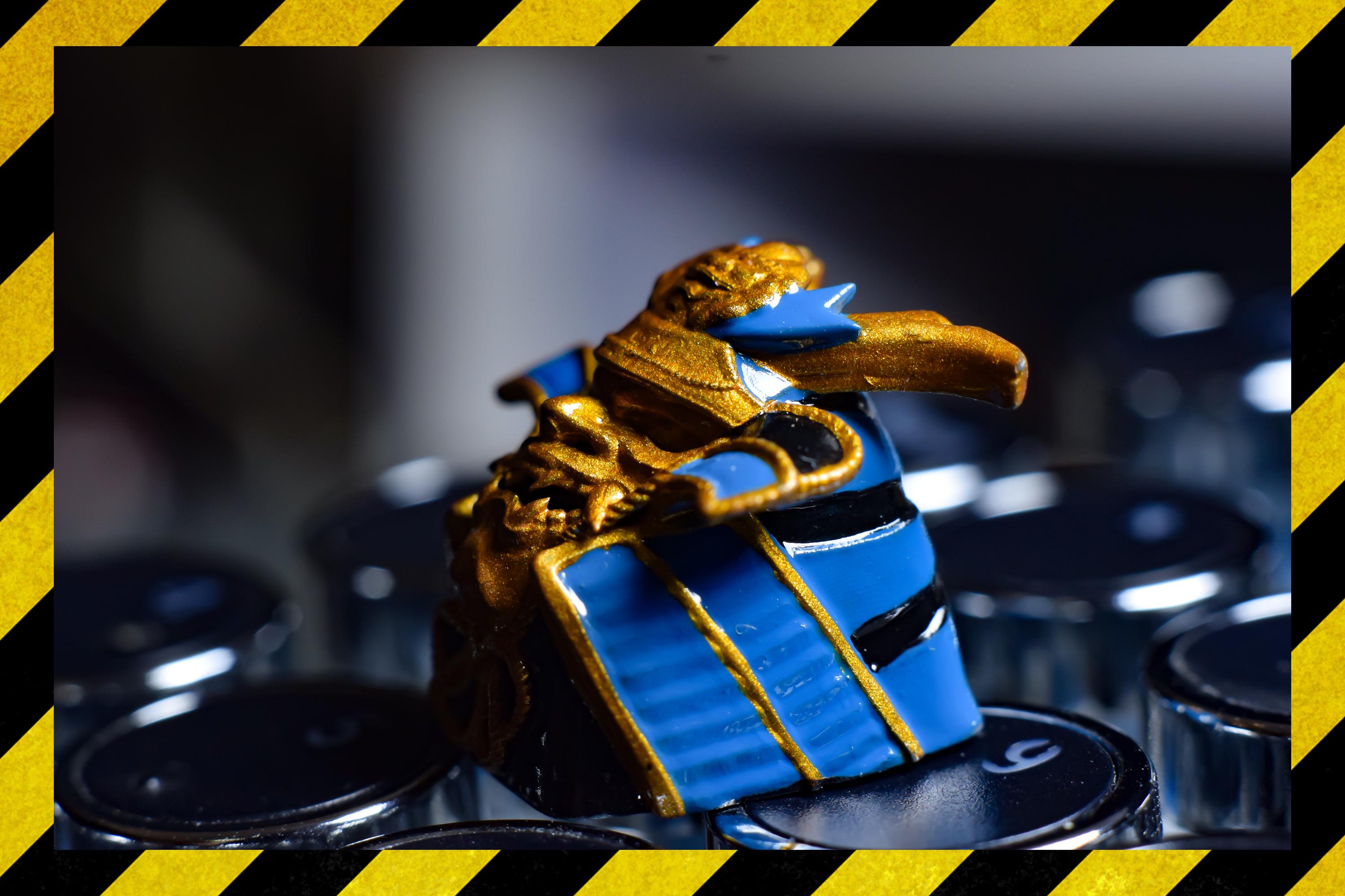 Samurai Mask Helmet Keycap Artsian, Oni Mask Keycap, Japanese Keycap ...