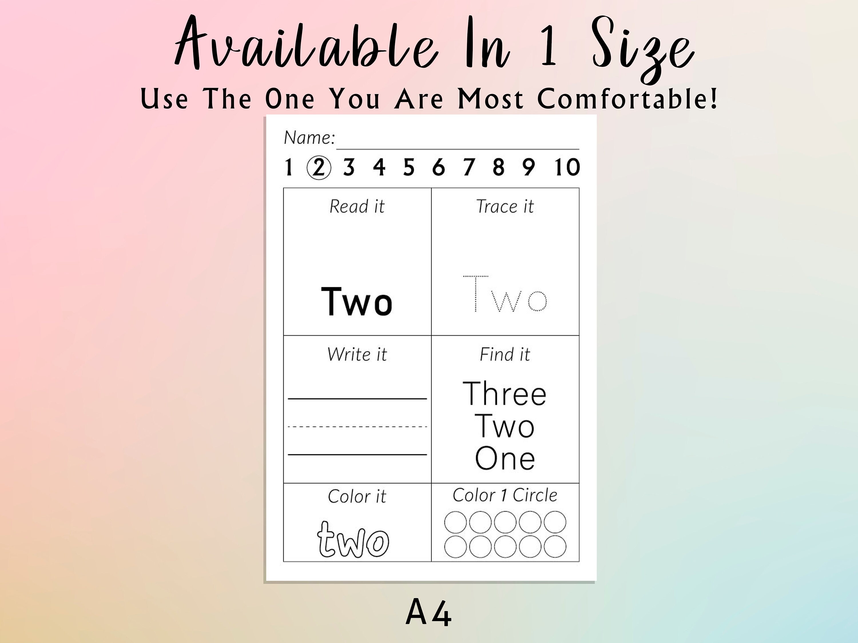 1-10 Printable Number Tracing and Counting Practice Worksheet, Numbers ...