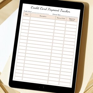 Printable Credit Card Payment Tracker, Credit Card Payment Plan - Etsy