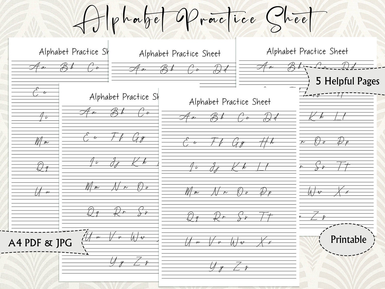 Alphabet Handwriting Practice Sheet, Printable Handwriting Worksheets ...
