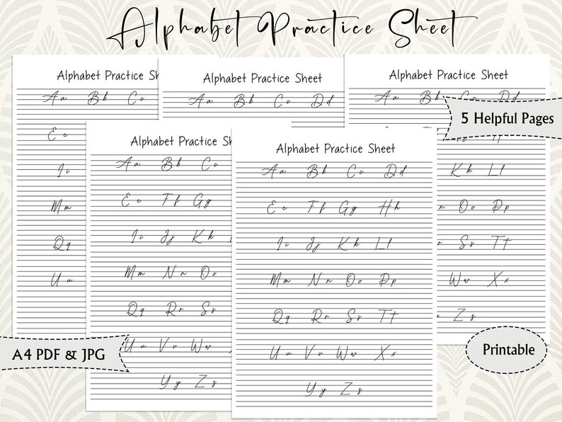 Alphabet Handwriting Practice Sheet, Printable Handwriting Worksheets ...