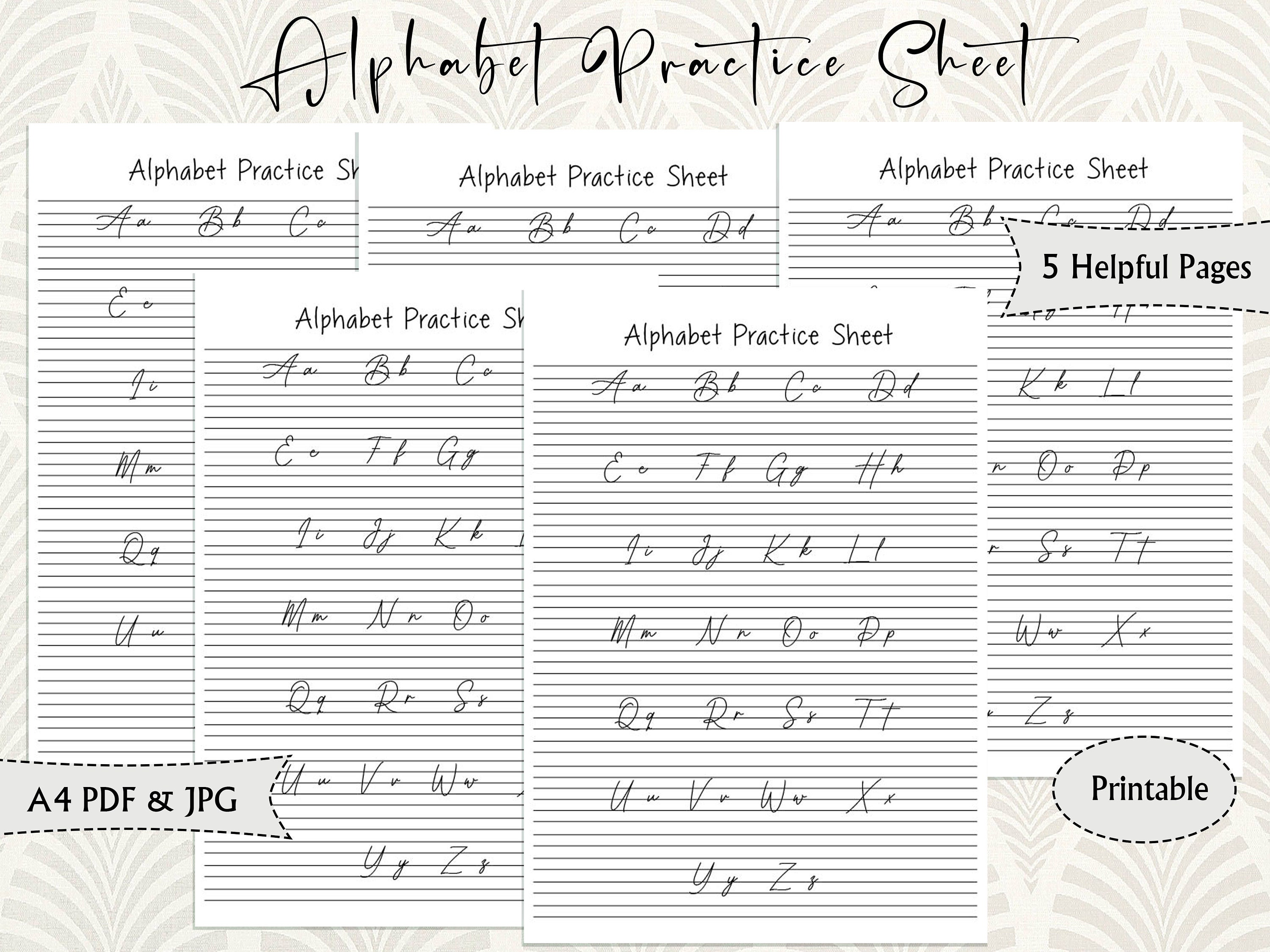 Alphabet Handwriting Practice Sheet, Printable Handwriting Worksheets ...