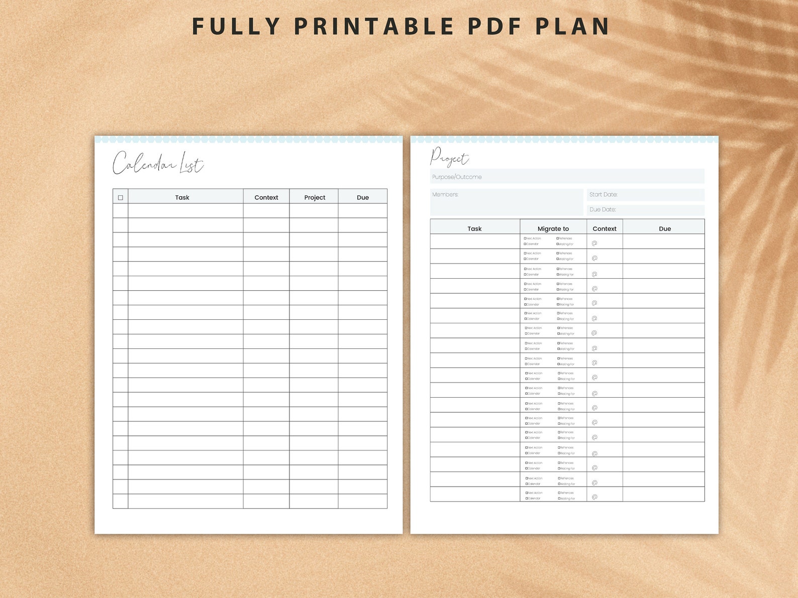 Printable Getting Things Done GTD Planner, GTD Worksheets, Getting ... Printable Getting Things Done GTD Planner, GTD Worksheets, Getting ...