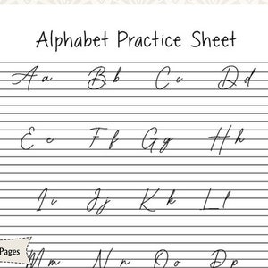 Alphabet Handwriting Practice Sheet, Printable Handwriting Worksheets ...
