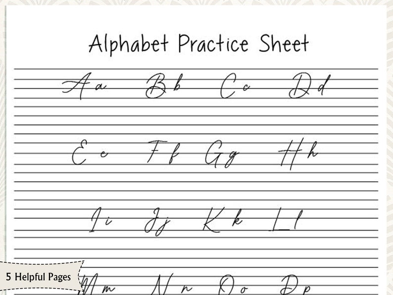 Alphabet Handwriting Practice Sheet, Printable Handwriting Worksheets ...