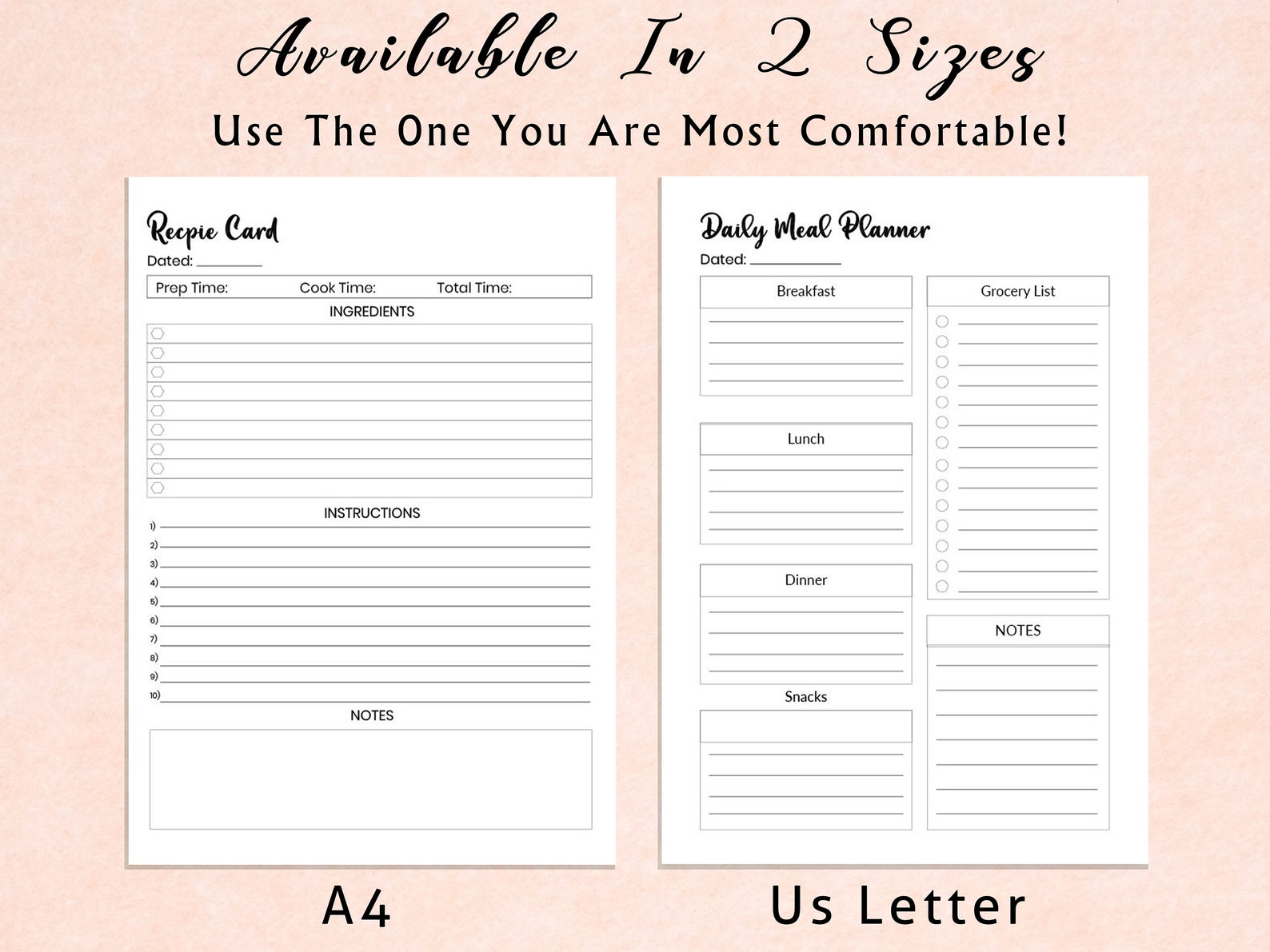 Printable Home Management Planner, Home Management Binder, Household ...