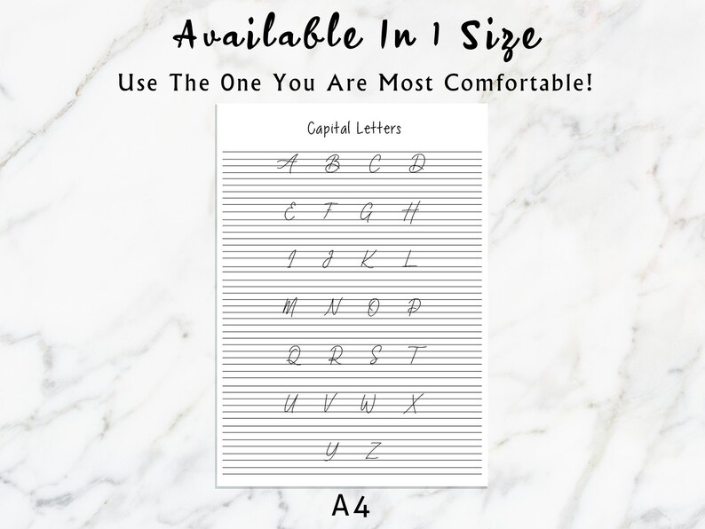 Capital Letters Handwriting Practice Sheet, Printable Handwriting ...