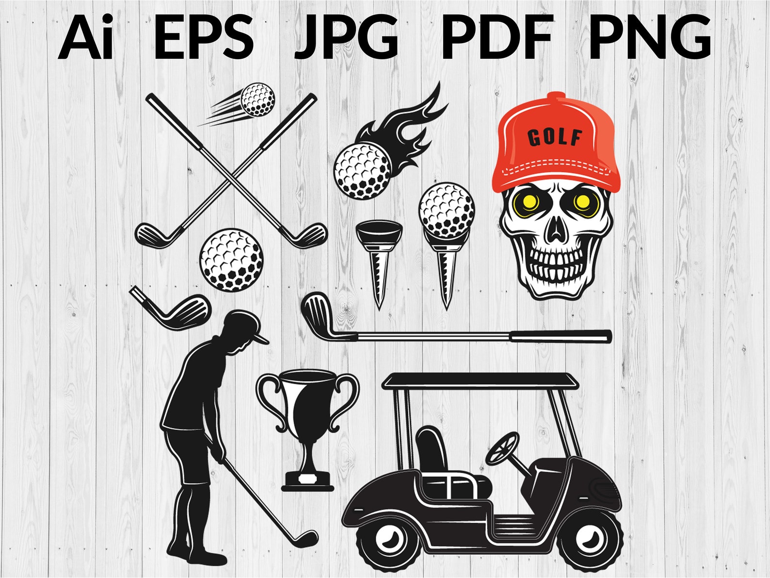 Golf Svg Bundle, Golf Svg, Golf Club Svg, Golf Ball Svg, Cut Files for ...