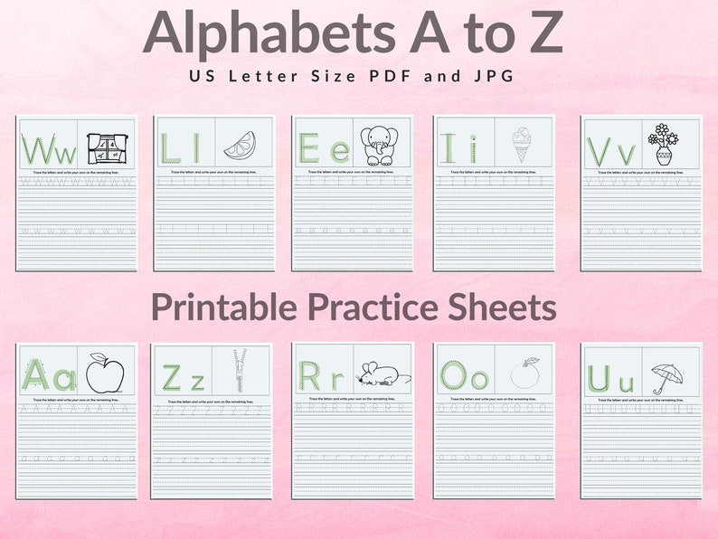Alphabet Handwriting Practice Sheet, Printable Handwriting Worksheets ...