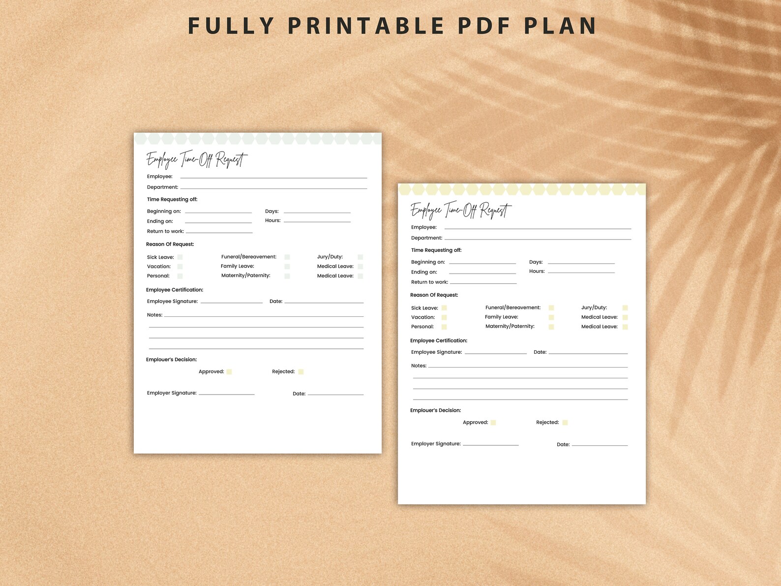 Printable Employee off Request, Employee Time-off Request Template ...