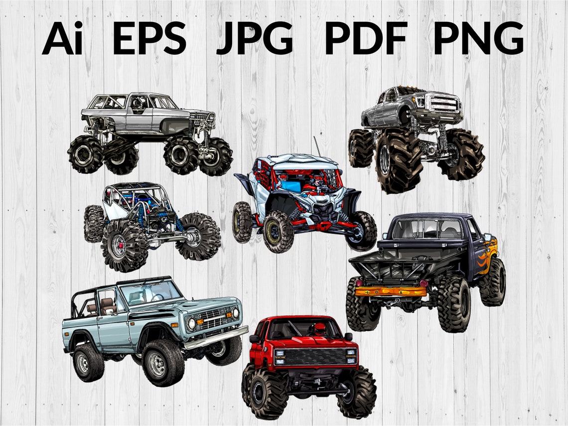 Monster Truck SVG Truck Svg off Road Svg Monster Truck Art - Etsy