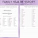 Editable Medical History Form, Family Medical History Form , Medical ...