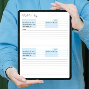 Printable Visitation Log, Visits Tracker, Visitation Notes - Etsy
