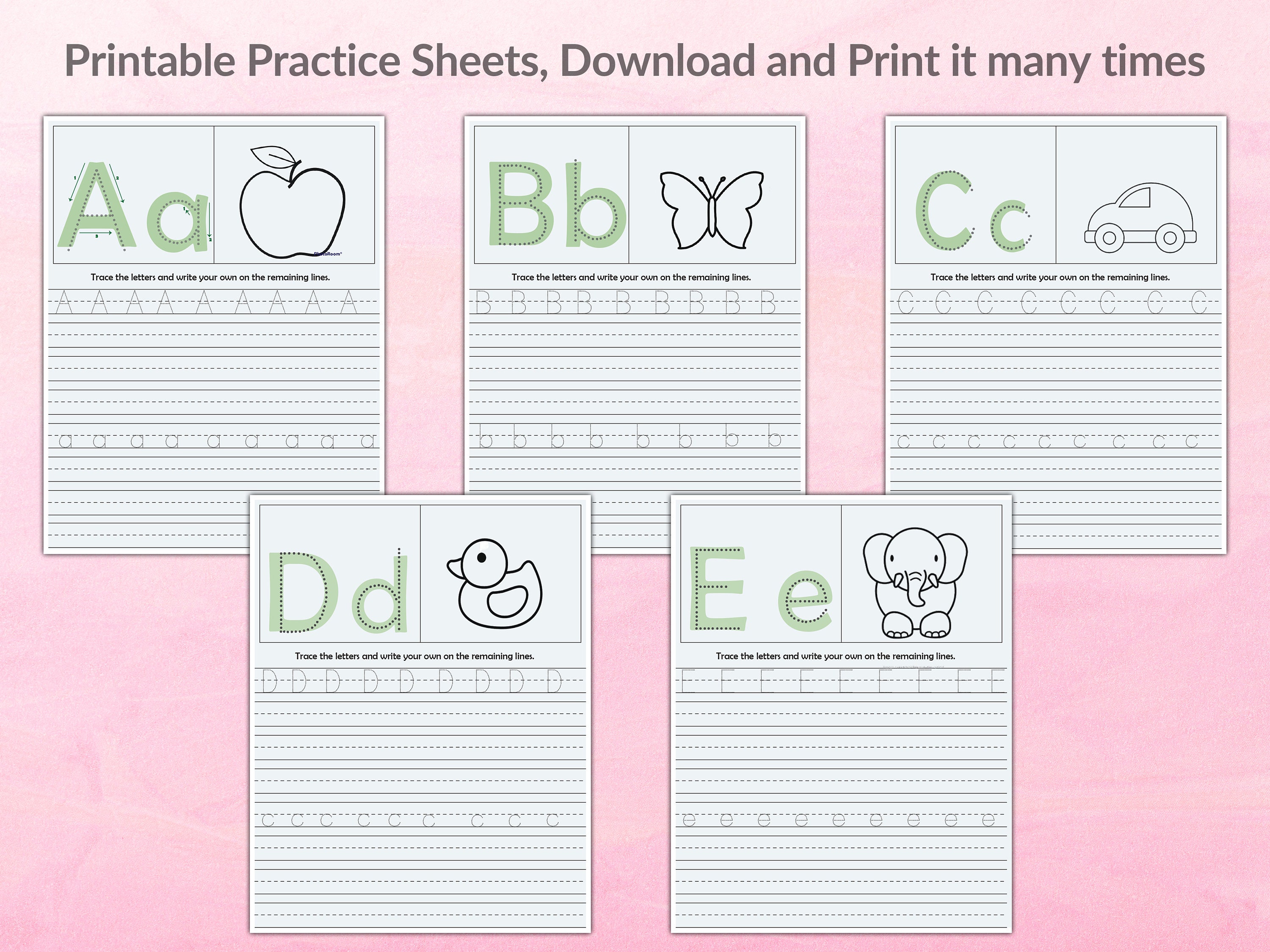 Alphabet Handwriting Practice Sheet, Printable Handwriting Worksheets ...
