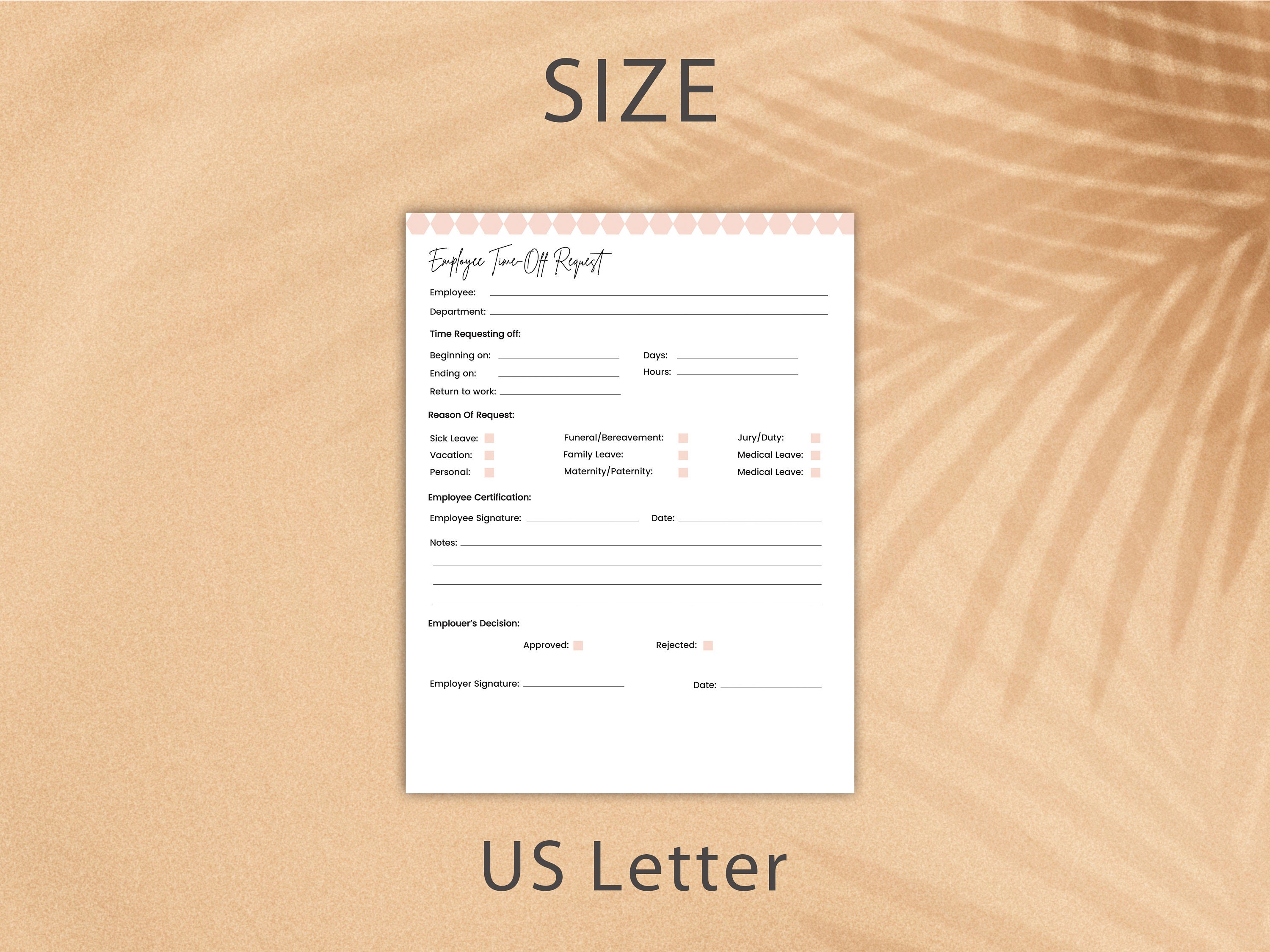 Printable Employee off Request, Employee Time-off Request Template ...
