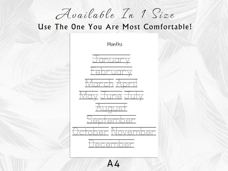 Months of the Year Handwriting Practice Sheet, Printable Handwriting ...