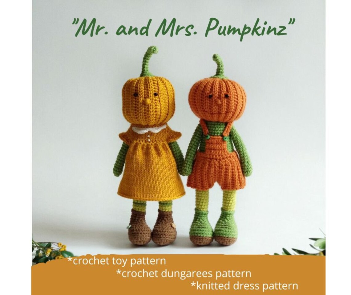 Halloween Crochet Doll PATTERN / Amigurumi Pumpkin Toy Pdf - Etsy