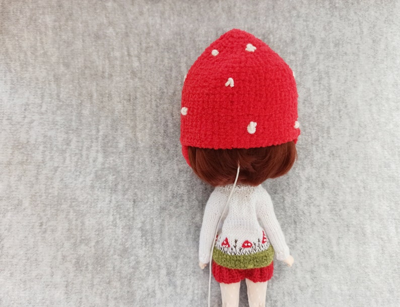 Blythe Doll CROCHET HAT PATTERN on Halloween, Fly Agaric Mushroom ...