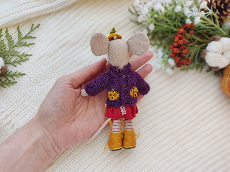 Pumpkins Sweater for Maileg Mouse KNITTING PATTERN on Halloween / How ...