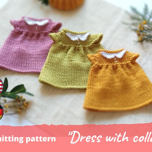 Mini Dress for Toy KNITTING PATTERN / Tiny Teddy Knit Clothes - Etsy