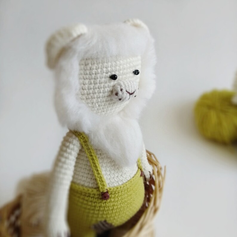 CROCHET White Lion PATTERN / Amigurumi Leo Toy, Cute Kawaii Animal ...