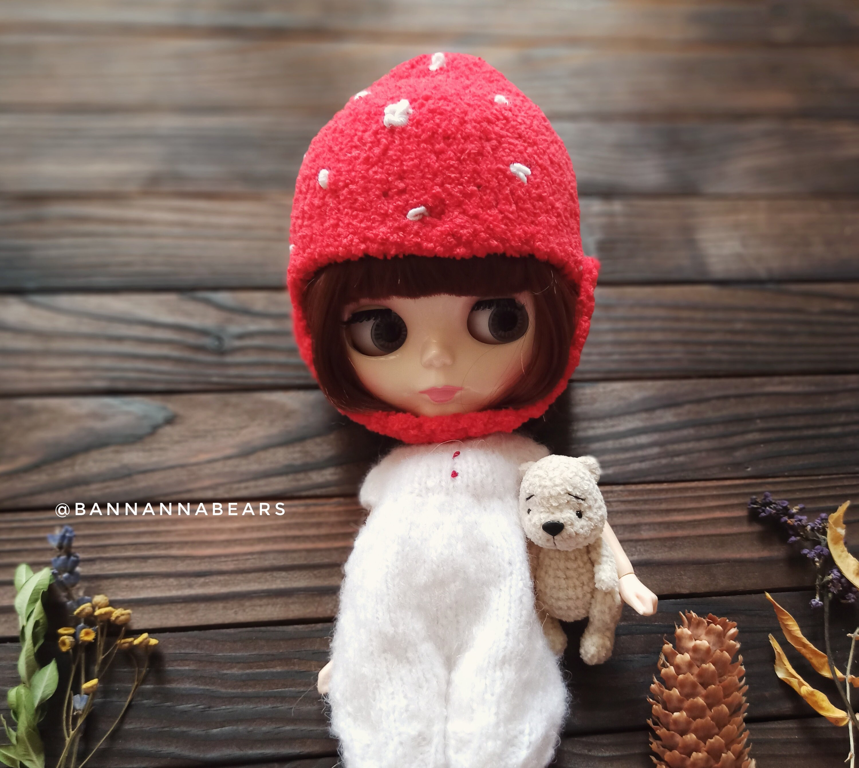 Blythe Doll CROCHET HAT PATTERN on Halloween, Fly Agaric Mushroom ...