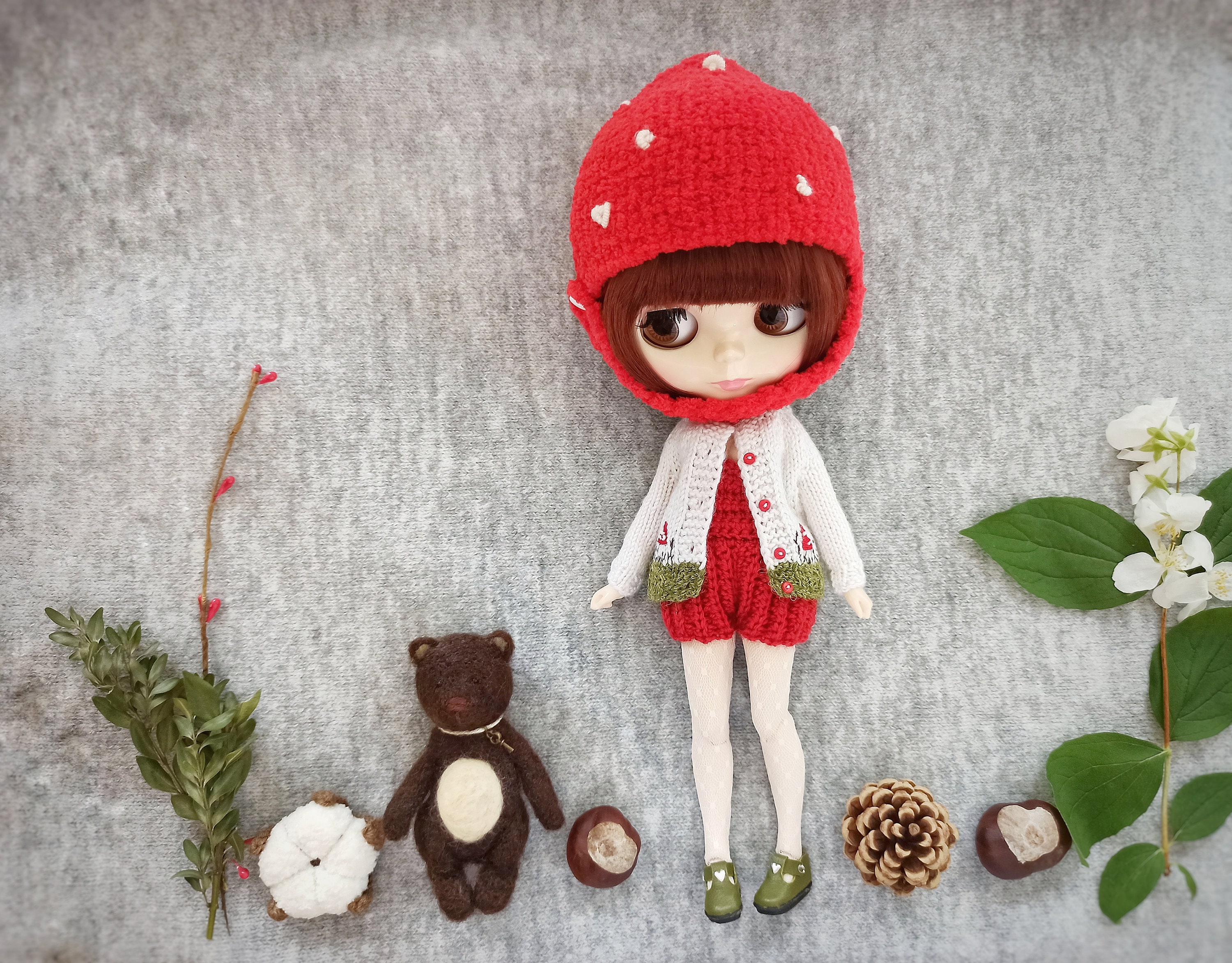 Blythe Doll CROCHET HAT PATTERN on Halloween Fly Agaric - Etsy