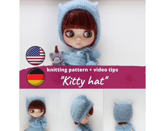 Blythe Pattern for Blythe Doll PDF File Blythe Knitted Beanie Hat ...
