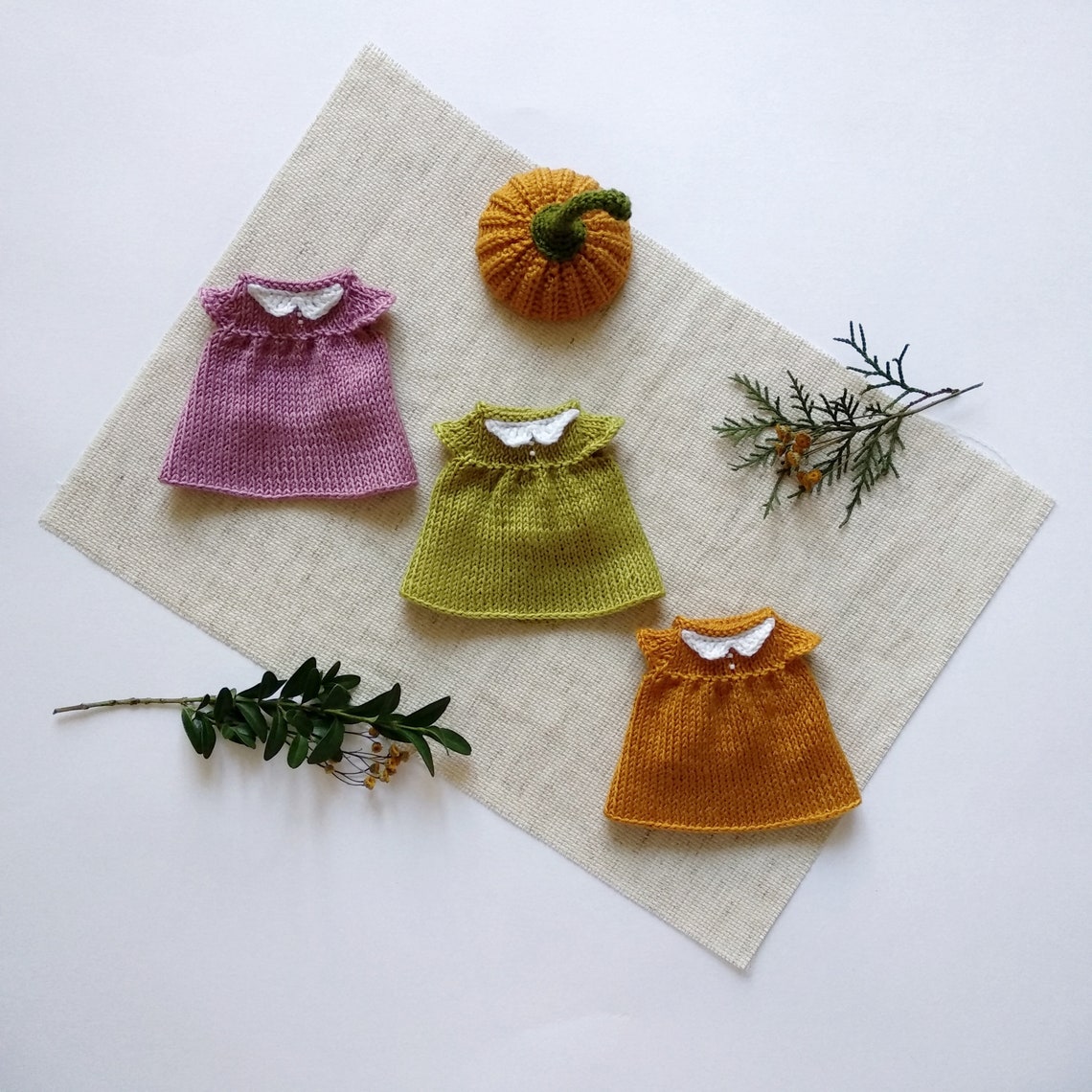 Mini Dress KNITTING PATTERN for Doll Knit Clothes for Toy - Etsy