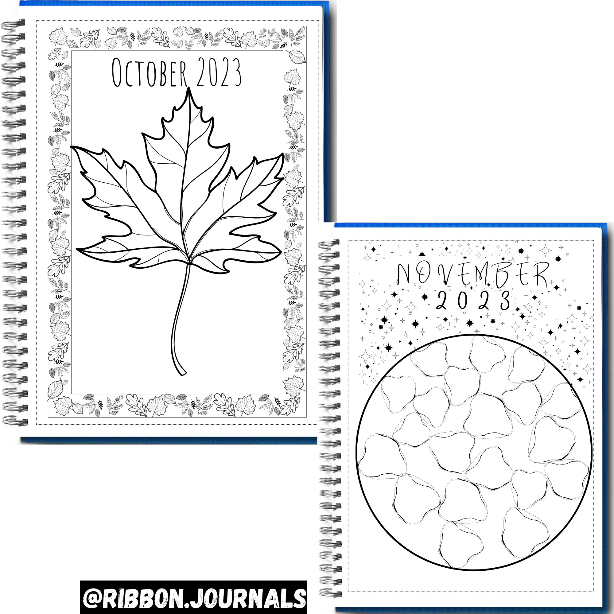Monthly Cover Page Dated Customizable Bullet Journal Pages Bullett ...