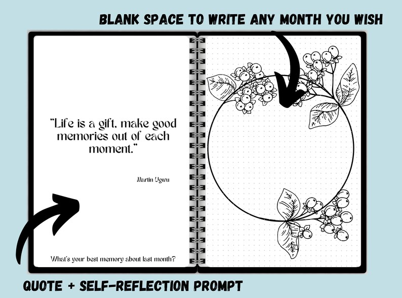 A5 Printable Planner Bujo Pages 5 Weekly Spreads Bullett Journal ...