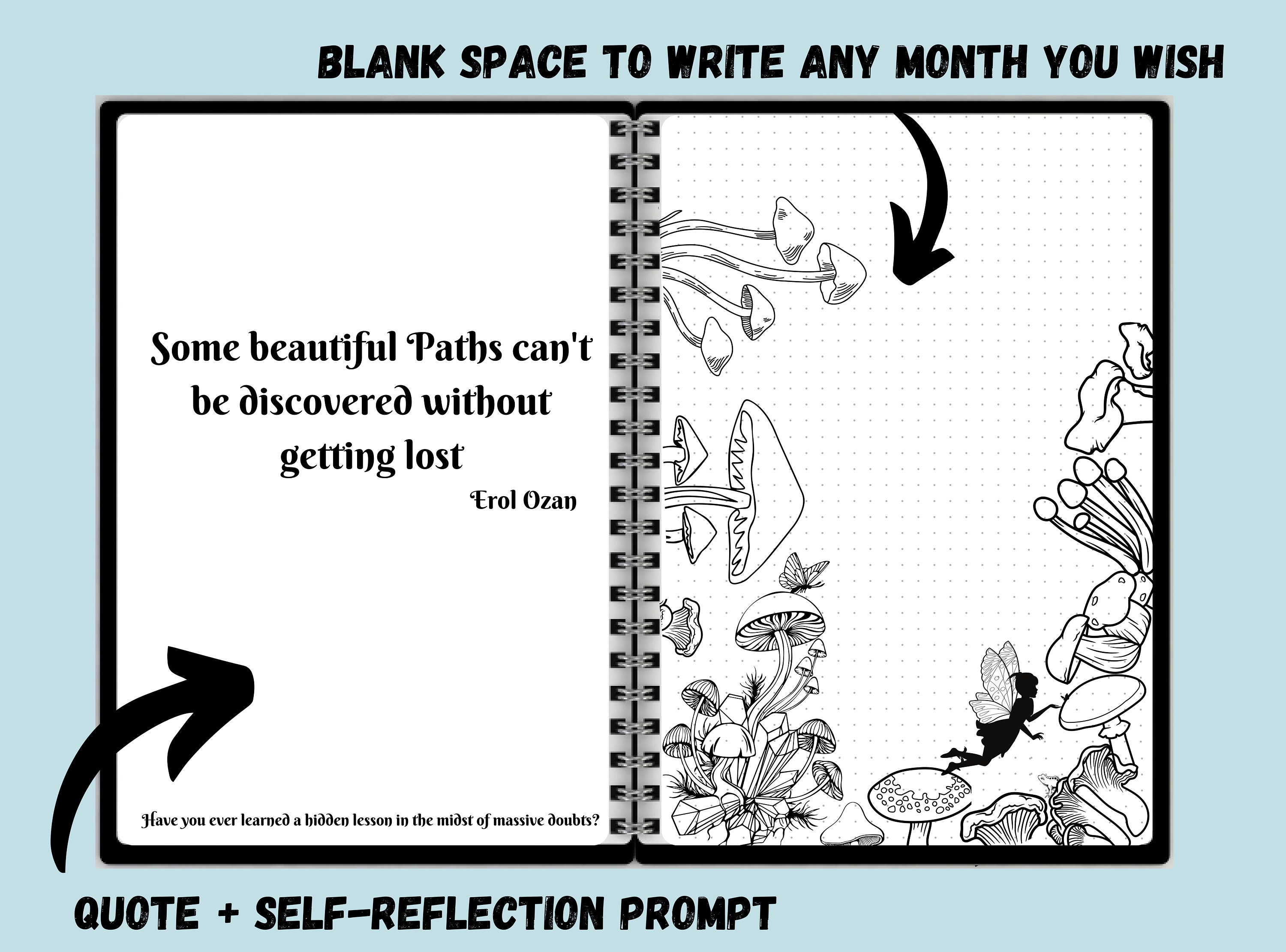 A5 Forestial Undated Premade Printable Bullet Journal Templates Refill ...