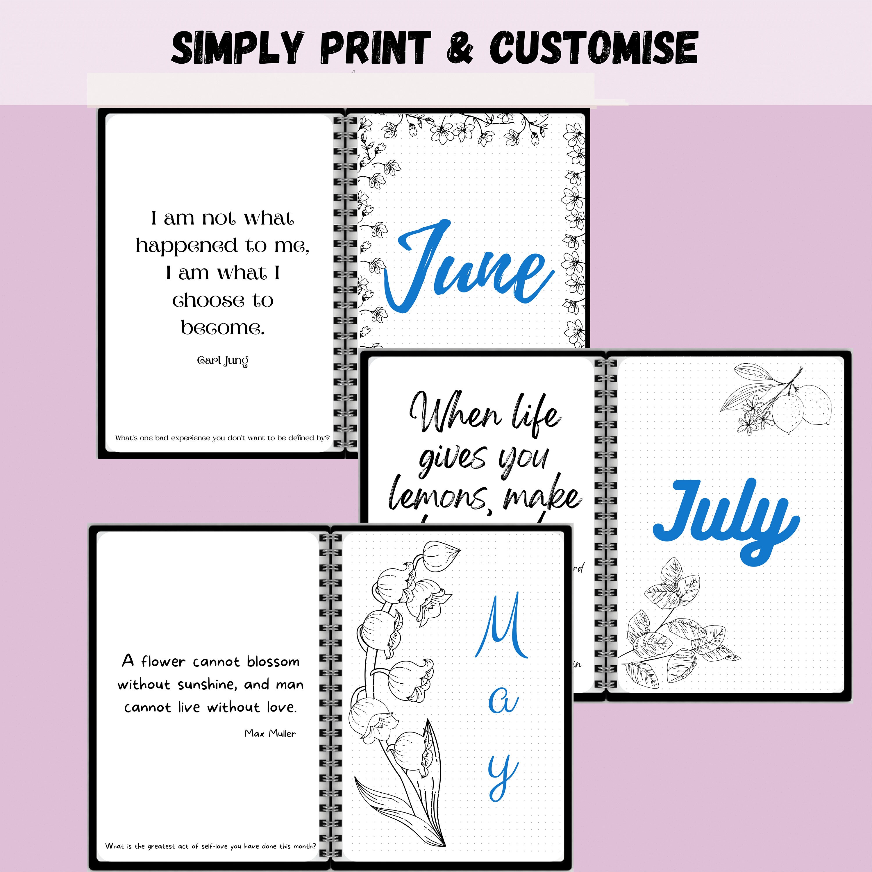 A4 Bundle Planner Bujo Bundle Printable Planner Bundle Premade Bullett ...
