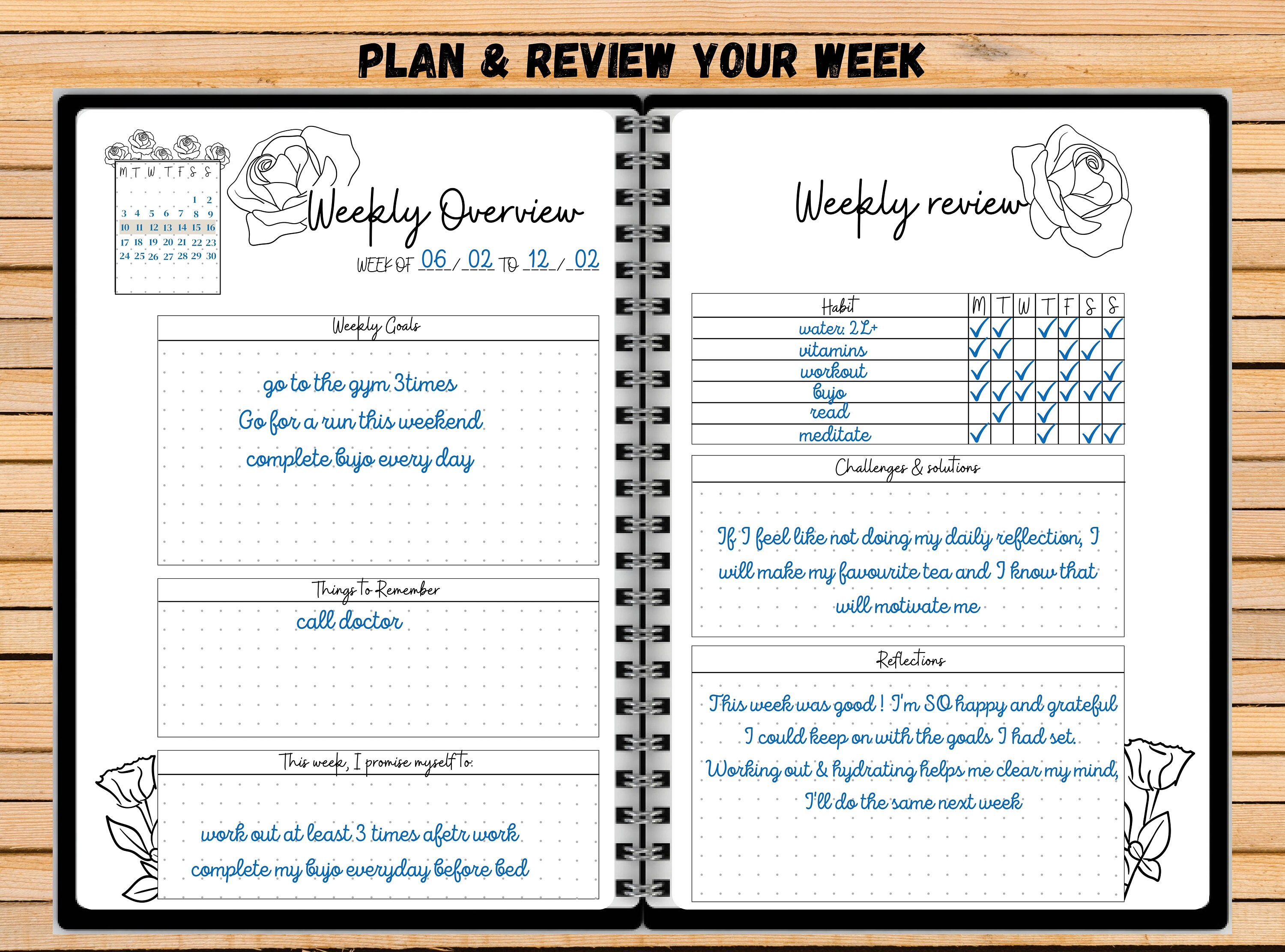 A4 Bundle Planner Bujo Bundle Printable Planner Bundle Premade Bullett ...