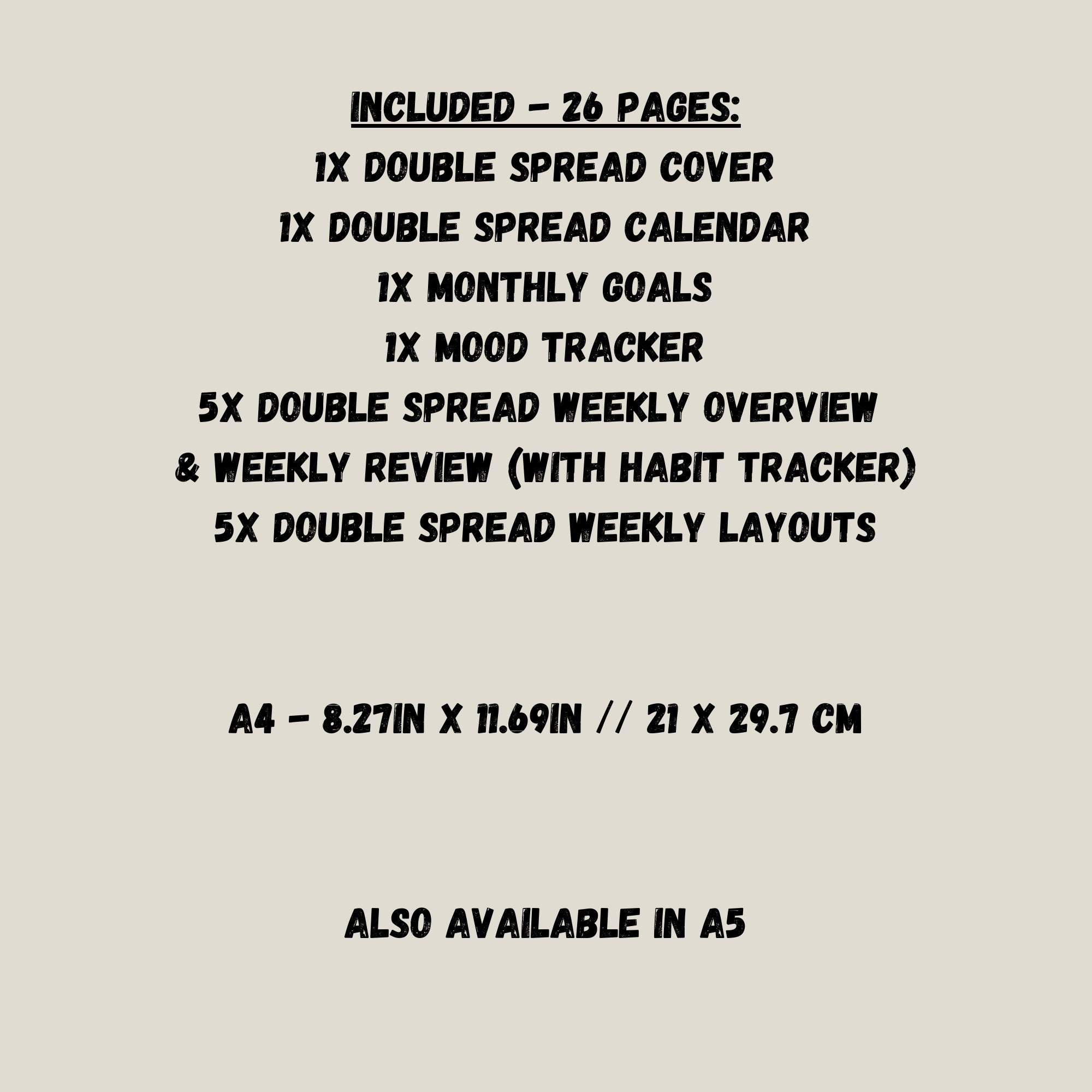 Printable Bullett Journal Printable Fall Autumn Goal Spread Flower ...