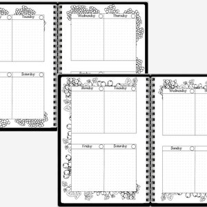 A4 Printable Planner Bujo Pages 5 Weekly Spreads Bullett Journal ...