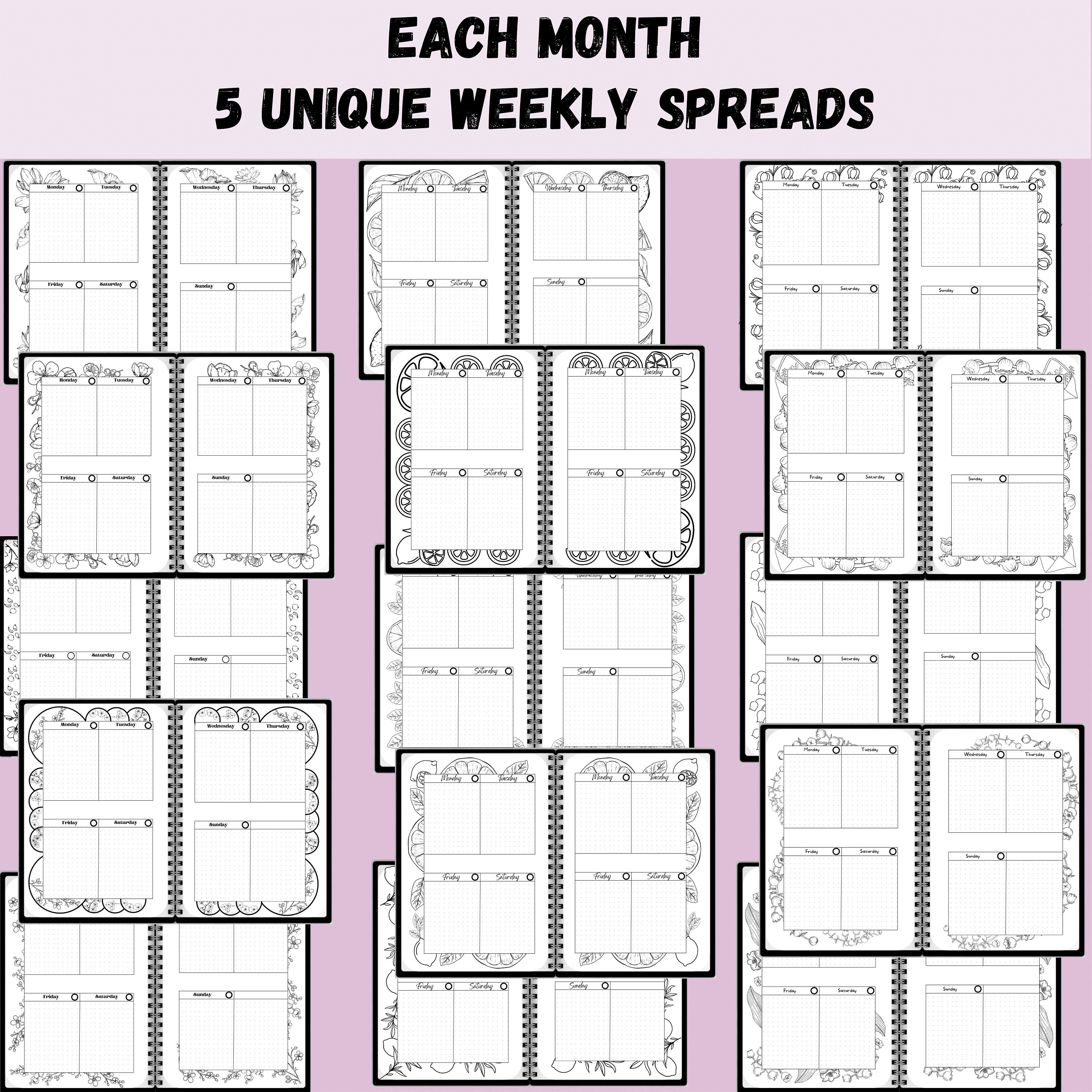 A4 Bundle Planner Bujo Bundle Printable Planner Bundle Premade Bullett ...