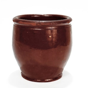 Small Antique Ovoid Mid-atlantic Redware Pottery Flower Pot - Etsy