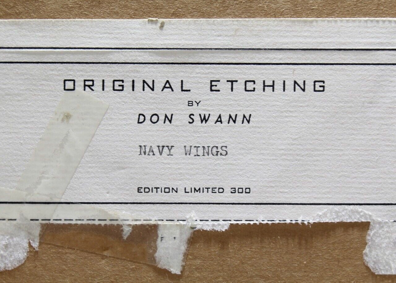 Original Military Etching navy Wings by Don Swann - Etsy