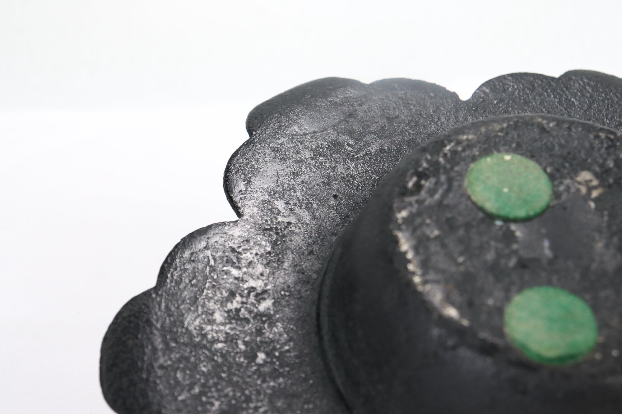 Old or Antique Japanese Cast Iron Incense Censer - Tsubaki / Camellia ...