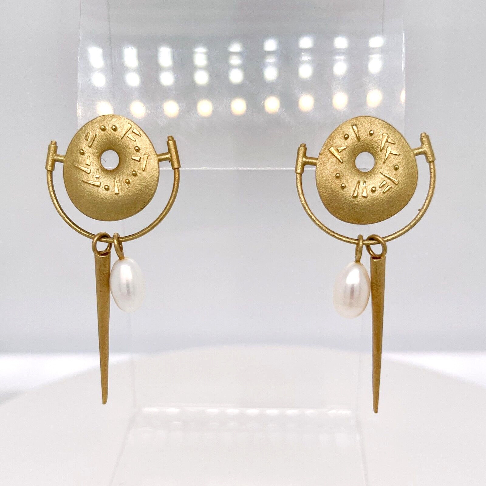 Amy Roper Lyons 18 Karat Gold & Pearl Drop Earrings - Etsy