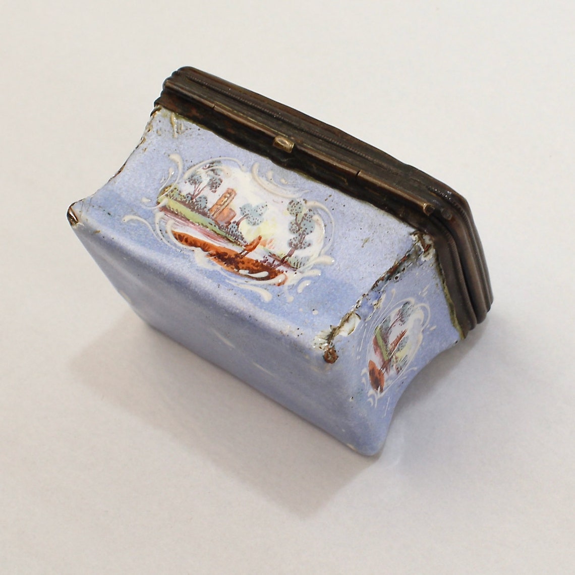 Antique Robin's Egg Blue 18th Century Battersea Enamel Snuff Box - Etsy