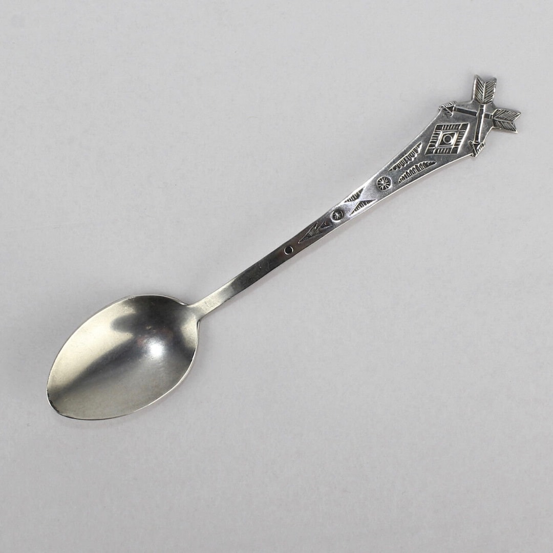 Antique Navajo Indian Sterling Silver Souvenir Spoon - SL - Etsy